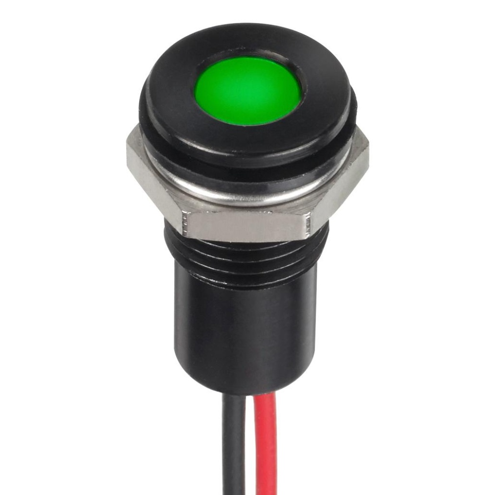 LED PANEL INDICATOR GREEN 8MM 12VDC Q8F5BXXHG12E Apem Inc.製｜電子部品・半導体通販のマルツ