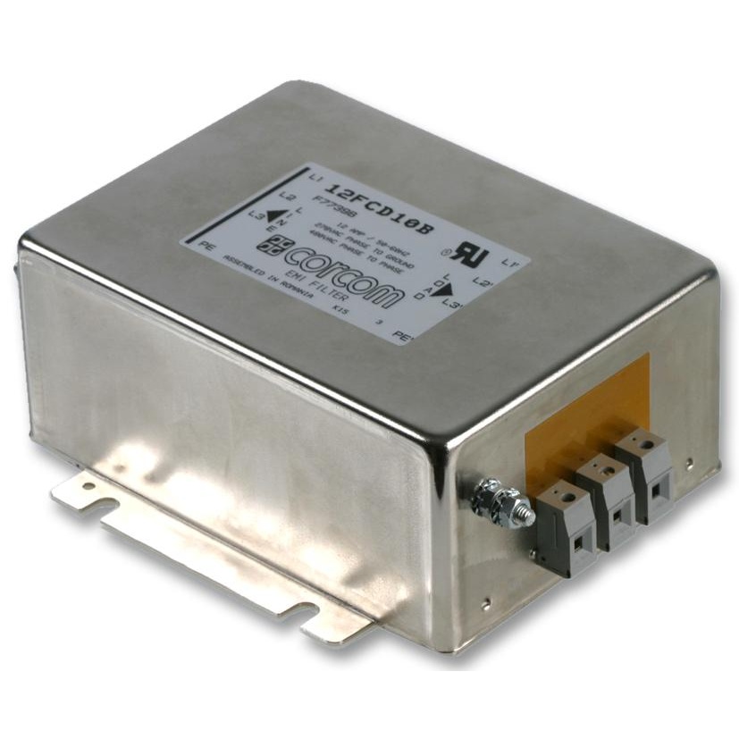 POWER LINE RFI FILTER 3PH 25A TB 6609070-4 TE Connectivity(Tyco ...