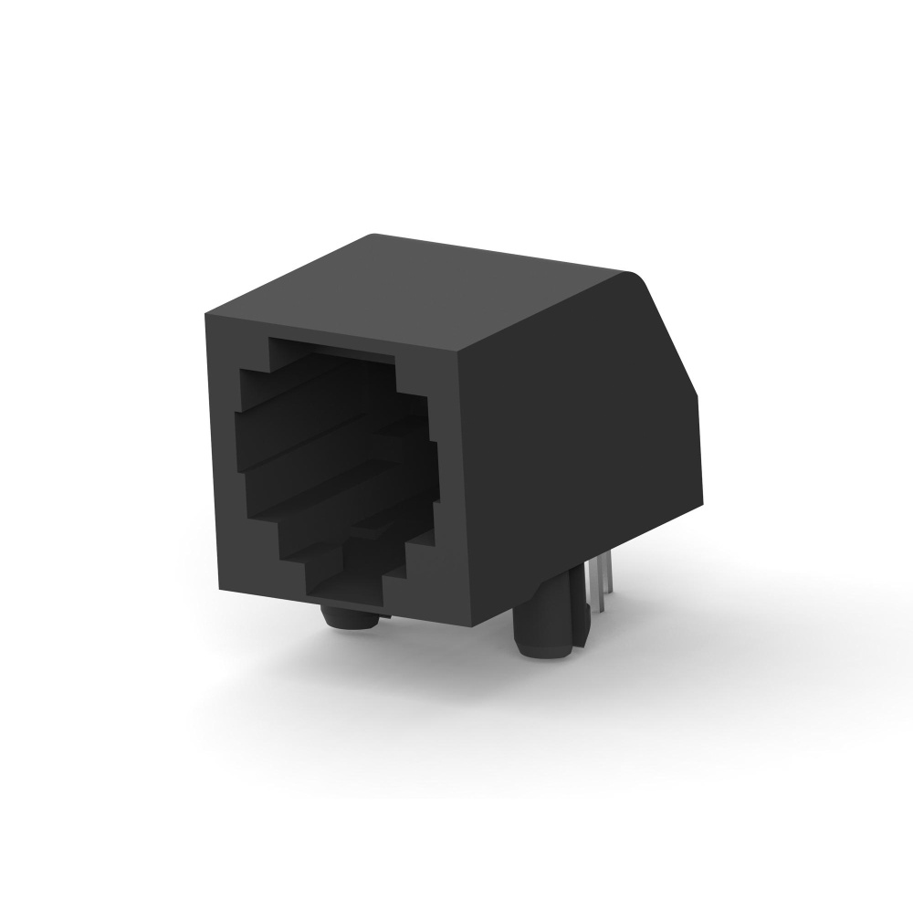 RJ14 CONNECTOR JACK 6P4C 1PORT CAT3 5555165-2 AMP Connectors / TE ...