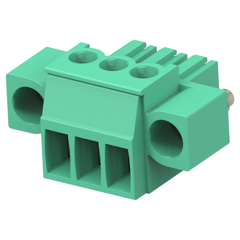 TERMINAL BLOCK 3 POS 30-14AWG SCREW 284510-3 TE Connectivity(Tyco ...