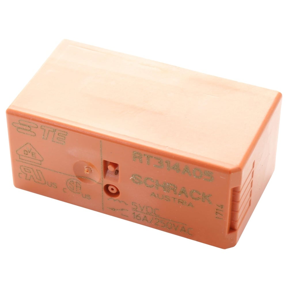 RELAY MONOSTABLE SPST 12VDC 16A THT RT33K012 Schrack Relays / TE ...