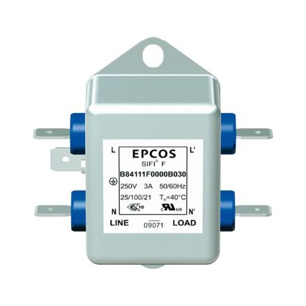 POWER LINE FILTER STANDARD 3A 250V B84111F0000B030 EPCOS (TDK)製｜電子部品 ...