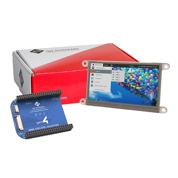 4.3” Gen4 Display Cape for BeagleBone Black - Resistive Touch LCD-16005 ...