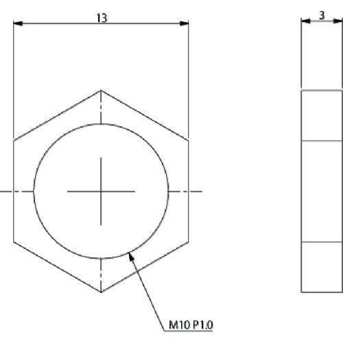 アインツ 吸着金具ナット・三価白・ミニ用 VFIL-M10(10X14X3 P1.0) スター精機製｜電子部品・半導体通販のマルツ