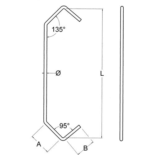 IWATA スタンダードフック 角2 (1500本入) 100X3.0PDVX2 岩田製作所製｜電子部品・半導体通販のマルツ
