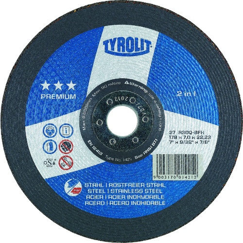 TYROLIT オフセット砥石 プレミアムタイプ 125mm #30 5313 -製｜電子部品・半導体通販のマルツ