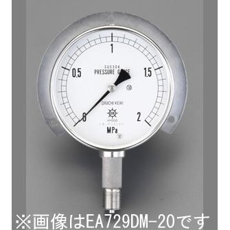 G3/8”/75mm/0-1.0MPa つば付圧力計(ステンレス) EA729DM-10 エスコ製｜電子部品・半導体通販のマルツ