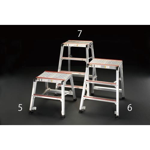 520×350mm×0.99m/4段 踏台・折畳式(アルミ製) EA903AF-7 エスコ製｜電子部品・半導体通販のマルツ