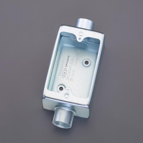 C19[1個用]露出スイッチボックス(直線2方出/薄鋼用) EA940CS-691 エスコ製｜電子部品・半導体通販のマルツ