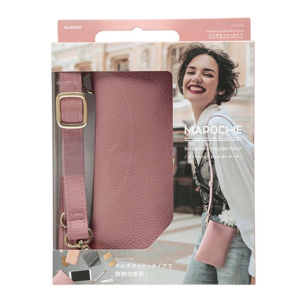 MAPOCHE スマホ汎用ショルダーポーチ こだわり タイプ P-MAP03PN エレコム製｜電子部品・半導体通販のマルツ