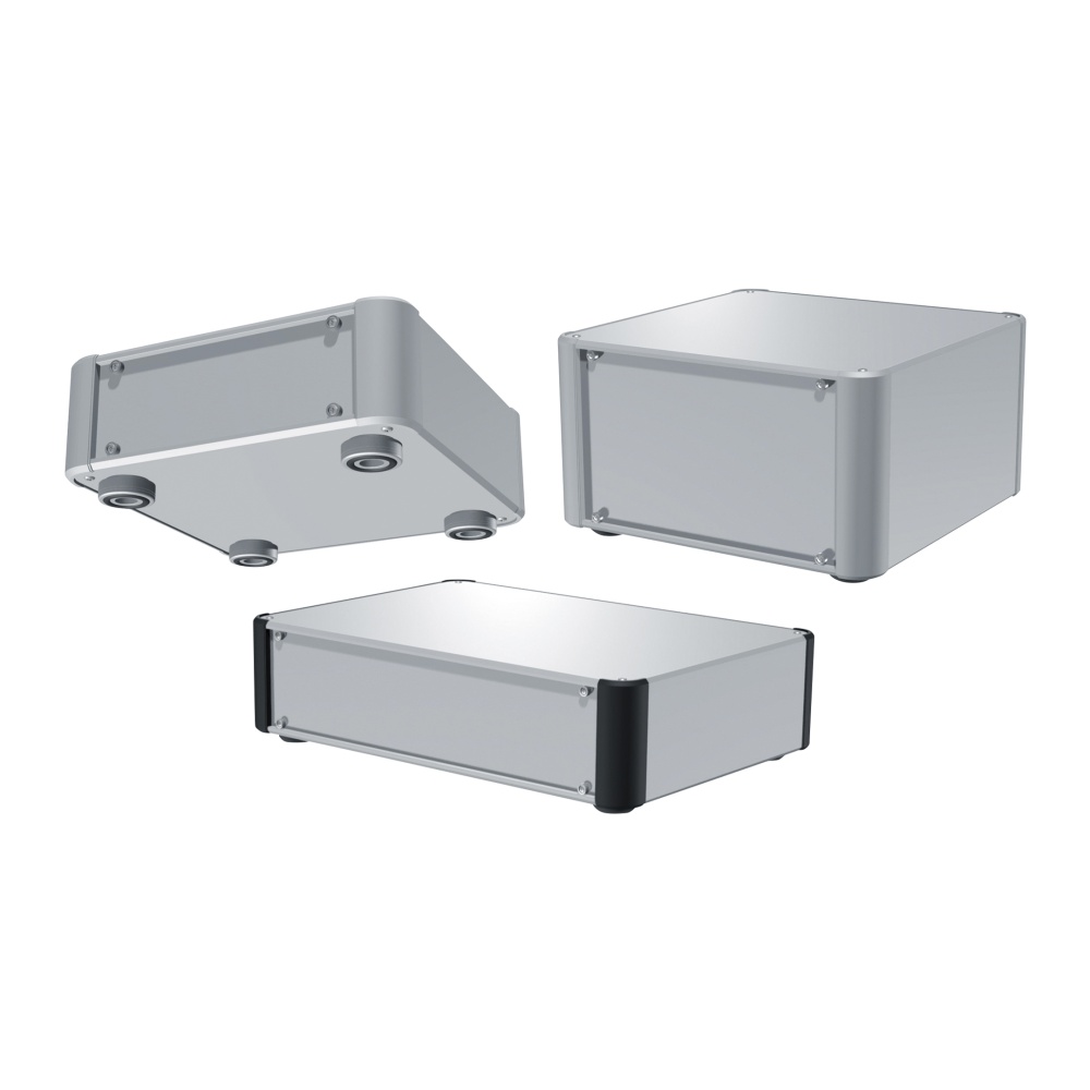 AUPE型パネル脱着EMCシールドケース(シルバー/コーナー ブラック) AUPE88-25-36RH-SB タカチ電機工業製｜電子部品 ...