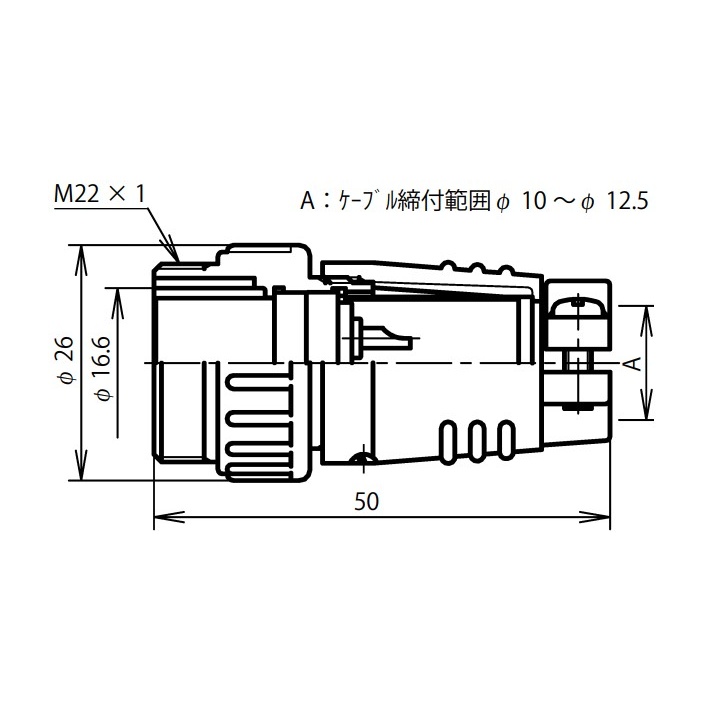 NJCアダプタ(シェルφ20・4極) NJC204ADF 七星科学研究所製｜電子部品・半導体通販のマルツ