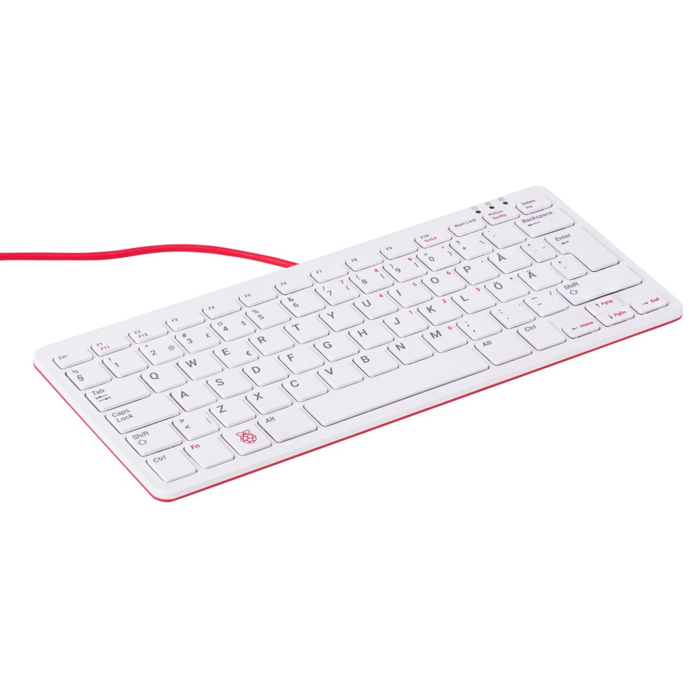 KEYBOARD RED/WHITE - SWEDEN RPI RPI-KEYB (SE)-RED/WHITE Raspberry Pi製 ...