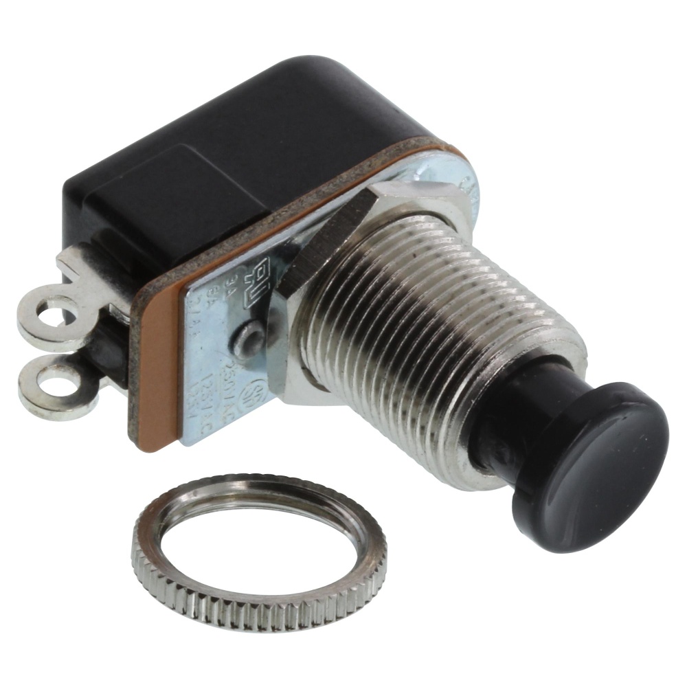 PB SWITCH SPST 6A 125VAC LOLDER LUG P27A-BL Carling Technologies製｜電子部品 ...