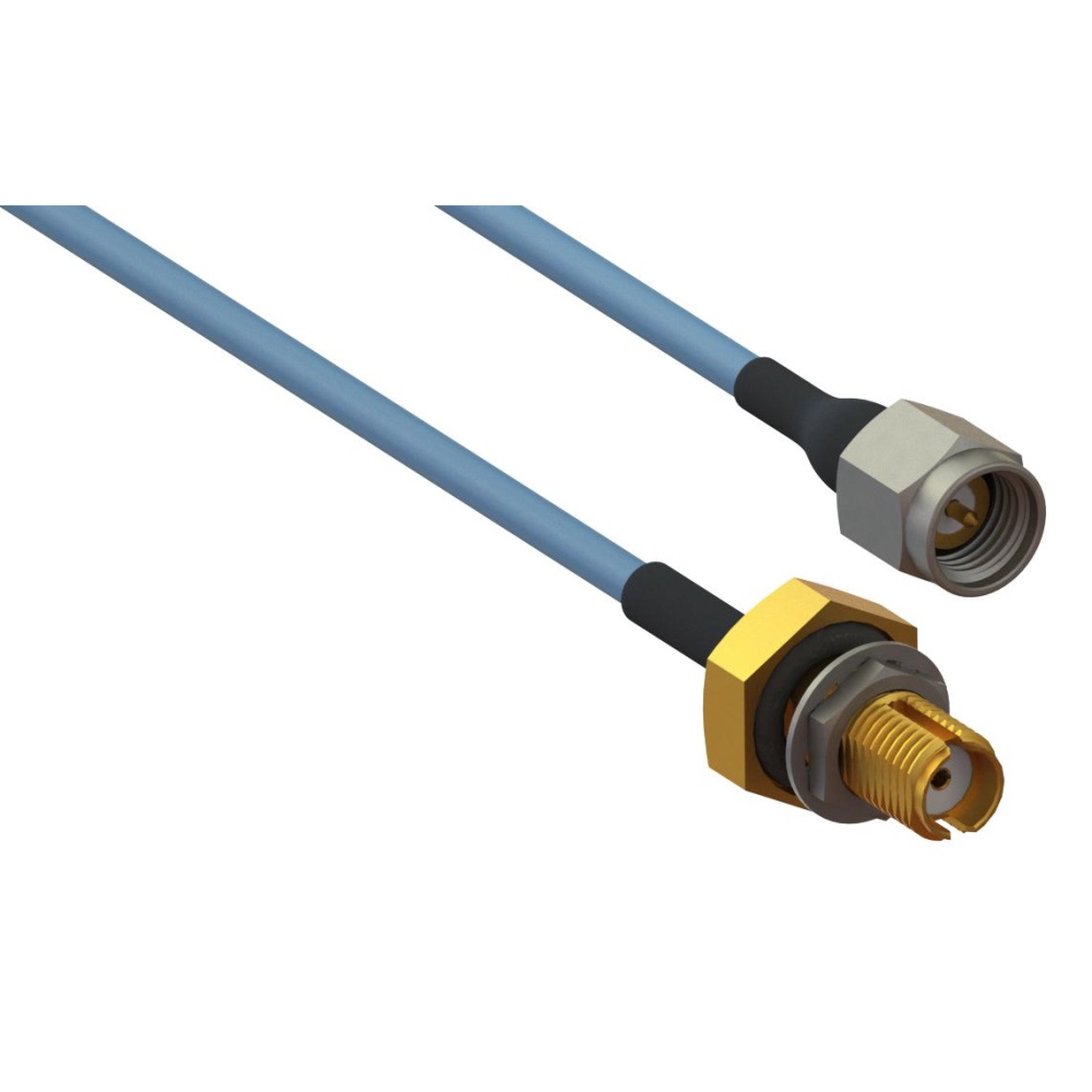 RF COAX CABLE SMA PLUG-SMA BHD JACK 6inch 7029-3408 Amphenol SV ...