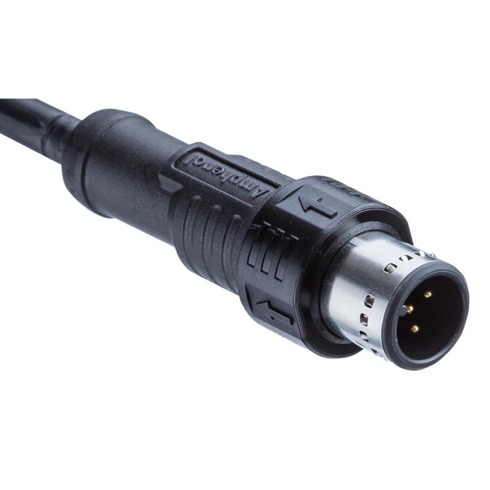 SENSOR CORD 4P M12D PLUG-FREE END 10M M12D-04BMMM-PL8D10 Amphenol LTW製 ...