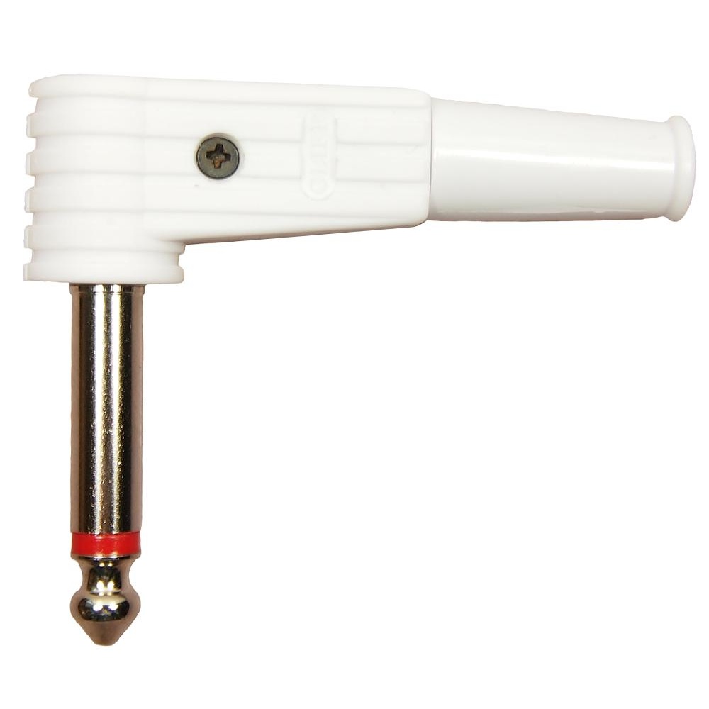 MONO PLUG R/A 2POS 1/4inch CABLE WHT FM1105W CLIFF ELECTRONIC ...