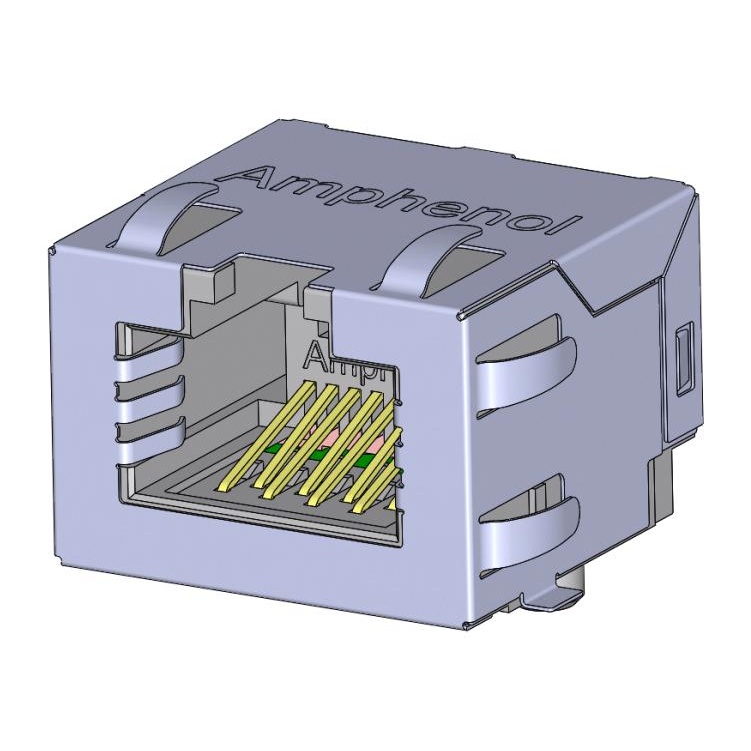 RJ45 CONN R/A JACK 8P8C 1PORT SMT RJE3A1881402. Amphenol Communications ...