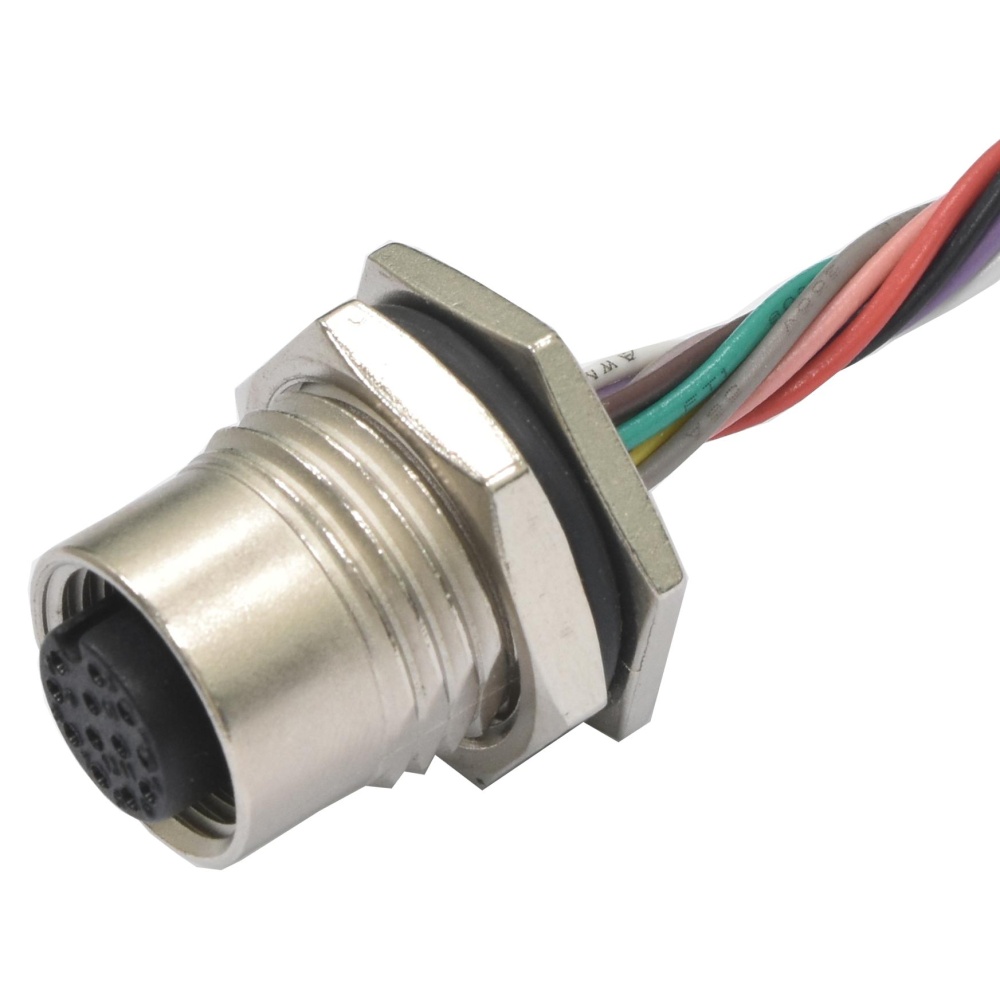 SENSOR CORD M12 RCPT-FREE END 7.87inch MSAS-17PFFC-SF8C20 Amphenol LTW製 ...