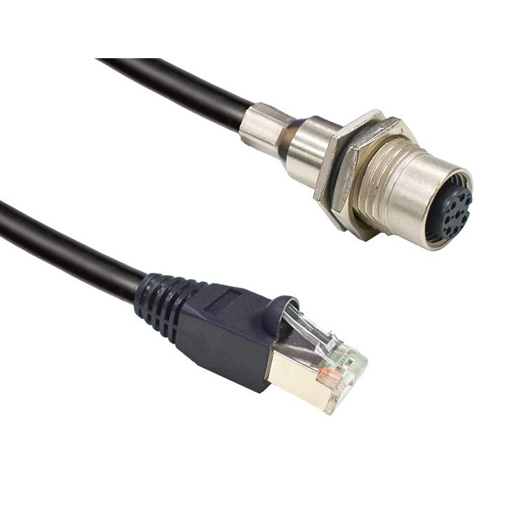 CABLE ASSY 8P M12 RCPT-RJ45 PLUG 500MM MSAS-08PFFJ-SF8CA5 Amphenol LTW製 ...