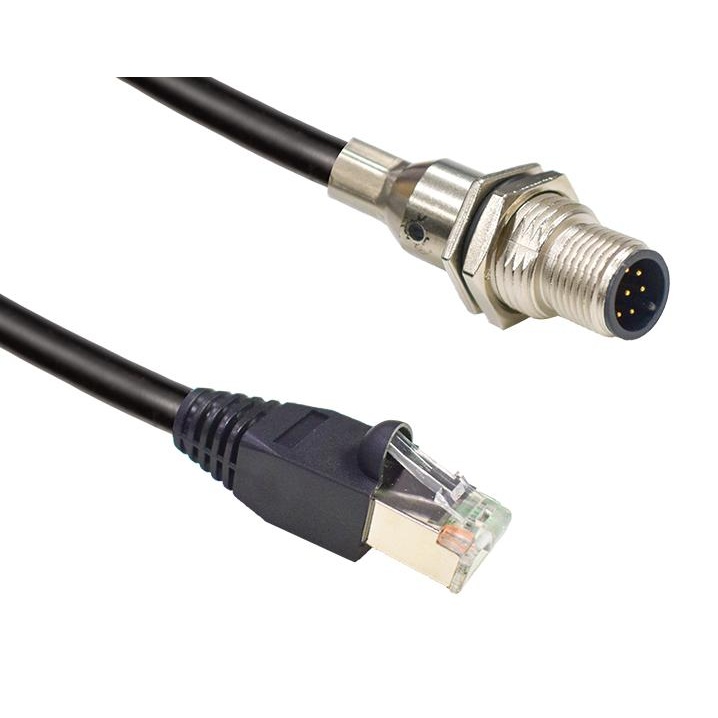 CABLE ASSY 8P M12 PLUG-RJ45 PLUG 500MM MSAS-08PMMJ-SF8AA5 Amphenol LTW製 ...