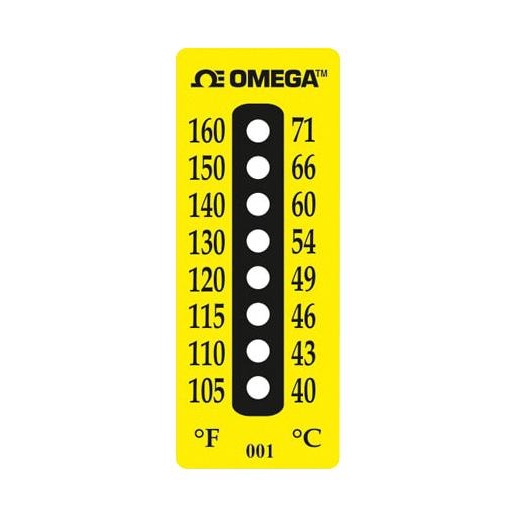 LABEL TEMP INDICATOR 19X51MM TL-E-250-50 OMEGA製｜電子部品・半導体通販のマルツ
