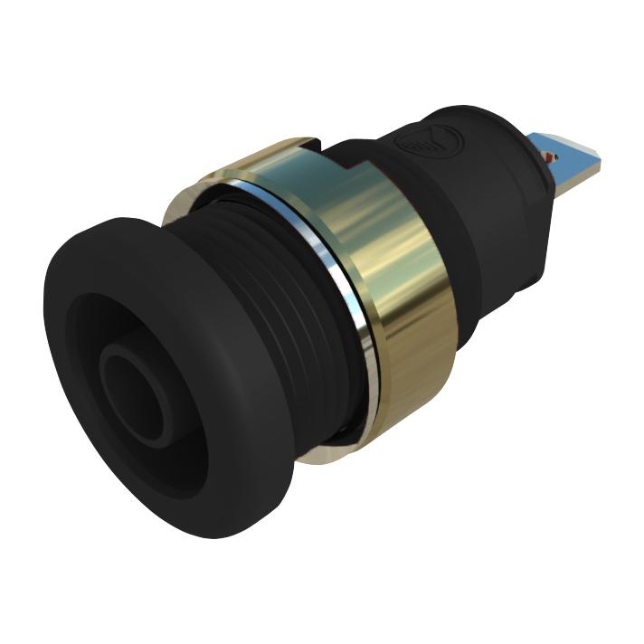 CONNECTOR 4MM SOCKET BLACK 25A QC 972355200 HIRSCHMANN TEST AND ...