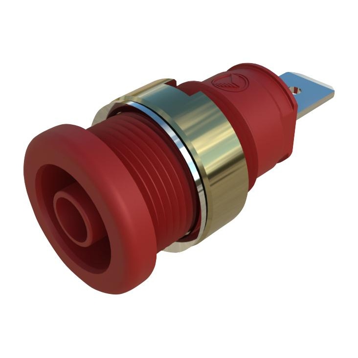 CONNECTOR 4MM SOCKET RED 32A QC 972356201 HIRSCHMANN TEST AND ...
