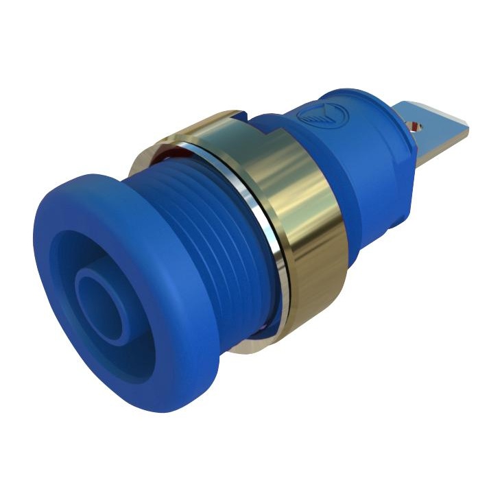 CONNECTOR 4MM SOCKET BLUE 32A QC 972356202 HIRSCHMANN TEST AND ...