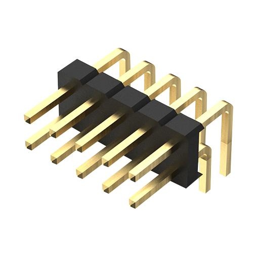 PIN HEADER R/A 2MM 2ROW 6POS THT BF060-06A-B-0600-0280-0305-L-D GCT ...