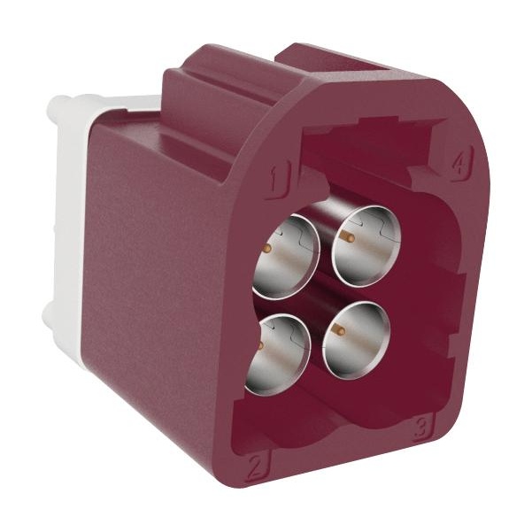 RF CONN QUAD MINI FAKRA PLUG 50 OHM FM4-NDSP-PCB-1 Amphenol RF製｜電子部品 ...