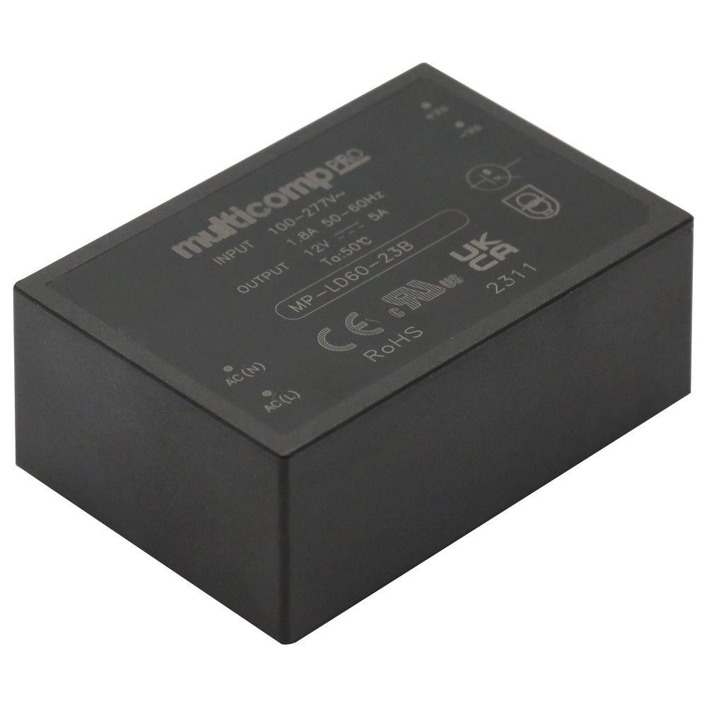 AC-DC CONVERTER 15V 4A MP-LD60-23B15R2 MULTICOMP製｜電子部品・半導体通販のマルツ