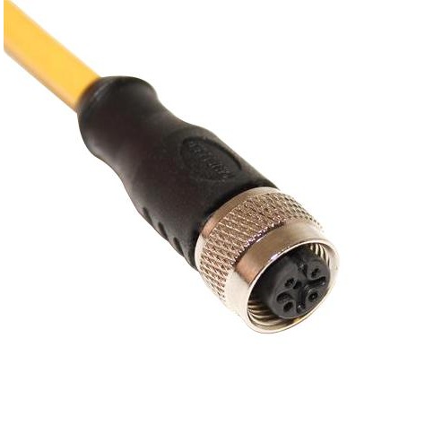 M12 CORDSET 4-POSITION FEMALE STRAIGHT TO OPEN END 22 AWG 10M 68AK2101 ...