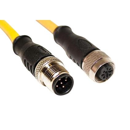 M12 CORD 5-POSITION MALE STRAIGHT-FEMALE STRAIGHT 22AWG 10M 68AK2112 ...
