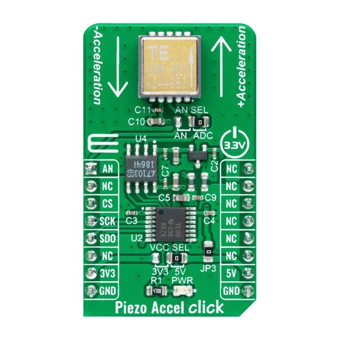 PIEZO ACCEL CLICK ADD-ON BOARD MIKROE-4559 MikroElektronika製｜電子部品・半導体通販のマルツ