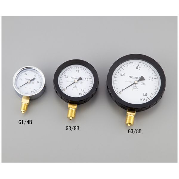 汎用圧力計A形 φ75 G3/8B-0.1 1-7499-10 アズワン製｜電子部品・半導体通販のマルツ