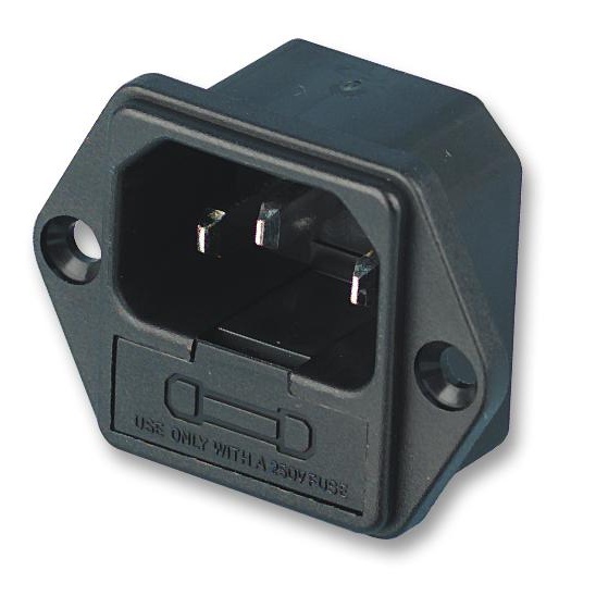 CONN INLET IEC FUSED 6.3A PANEL JR-101-1F Multicomp Pro製｜電子部品・半導体通販のマルツ