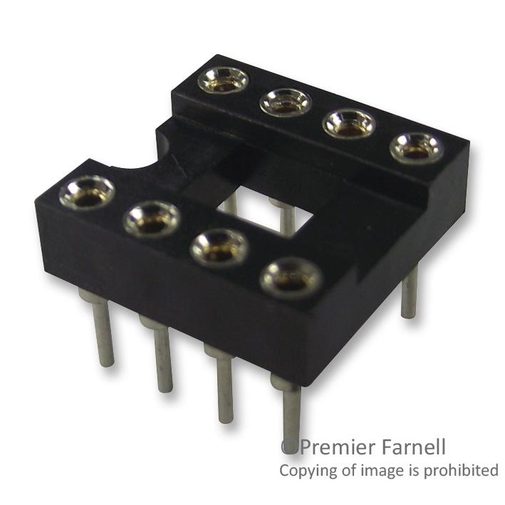 SOCKET IC DIL 0.3inch 8WAY 808-AG11D-LF TE Connectivity(Tyco ...