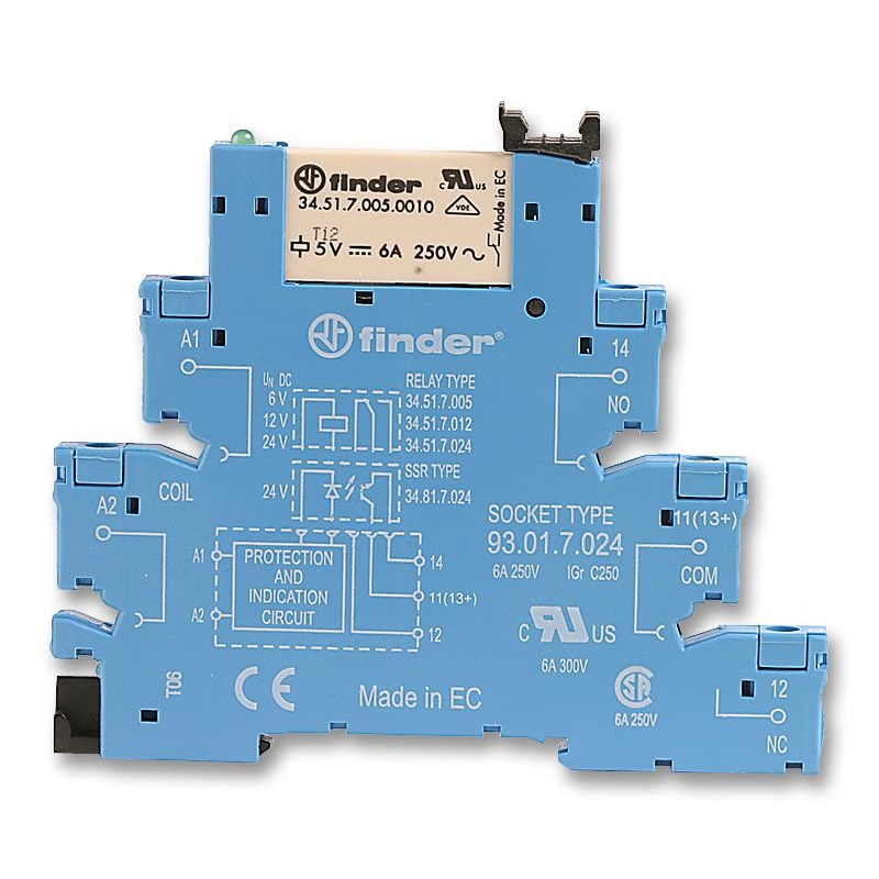 RELAY SPDT 250VAC 6A 38.51.7.006.0050 FINDER製｜電子部品・半導体通販のマルツ
