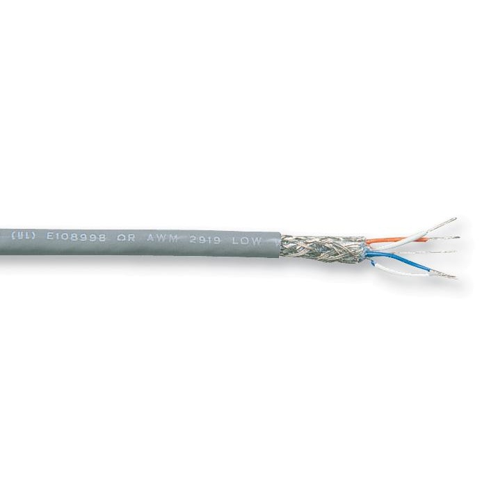 SHLD CABLE 2PAIR 24AWG GREY PER M 9829 Belden製｜電子部品・半導体通販のマルツ