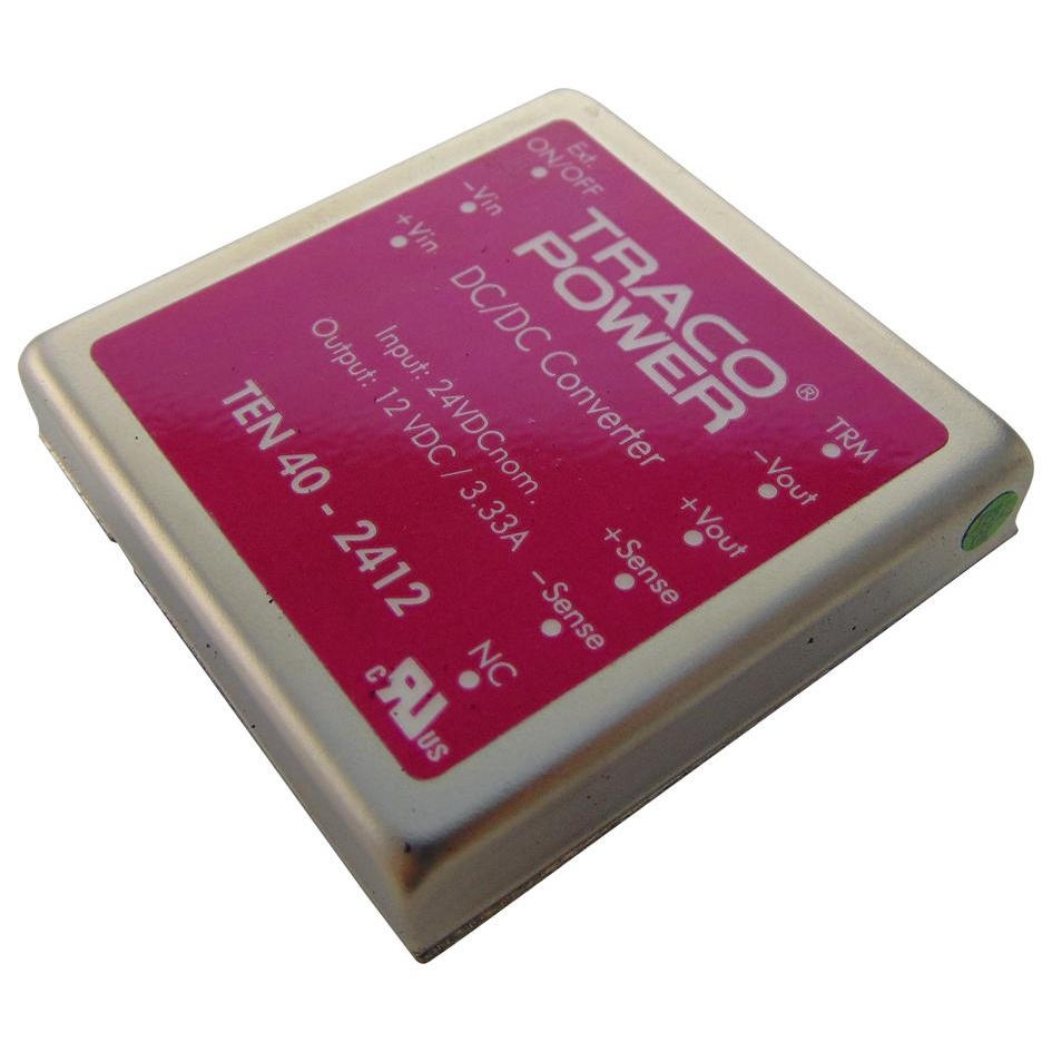 CONVERTER DC TO DC 12V 3.3A 40W TEN 40-2412 Traco Power製｜電子部品・半導体通販のマルツ